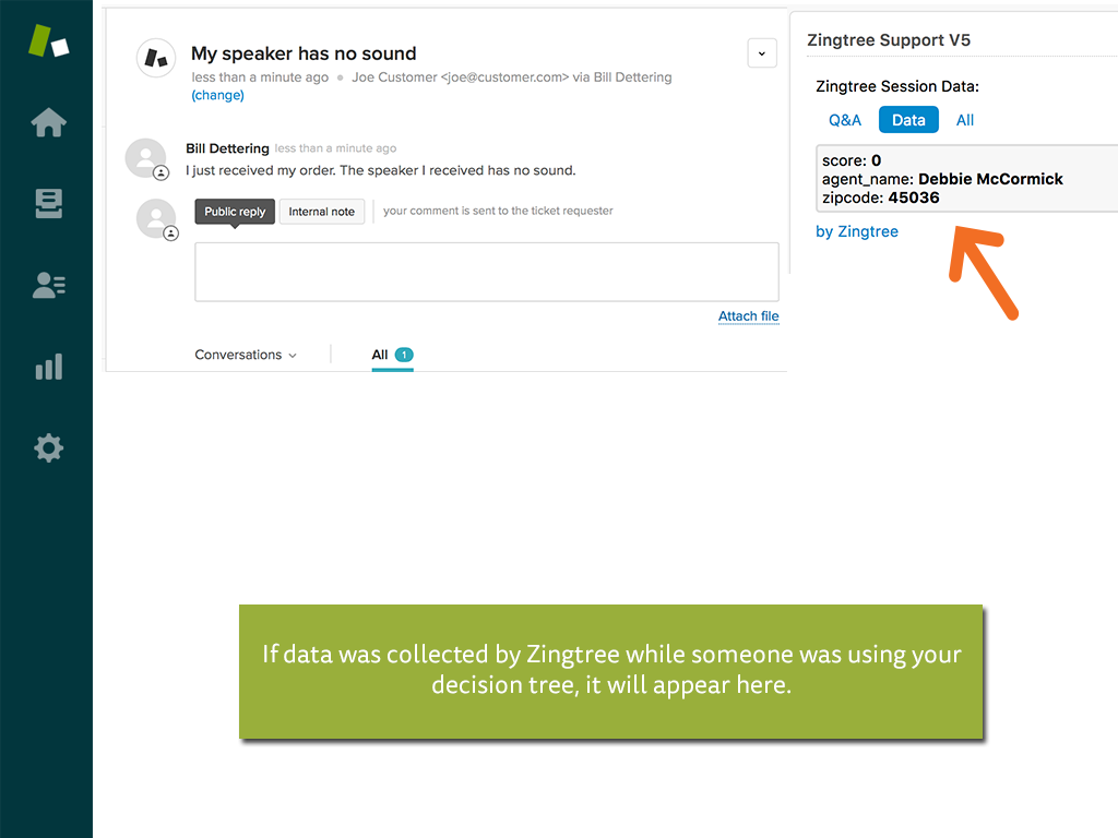 Zingtree Support App App Integration with Zendesk Support